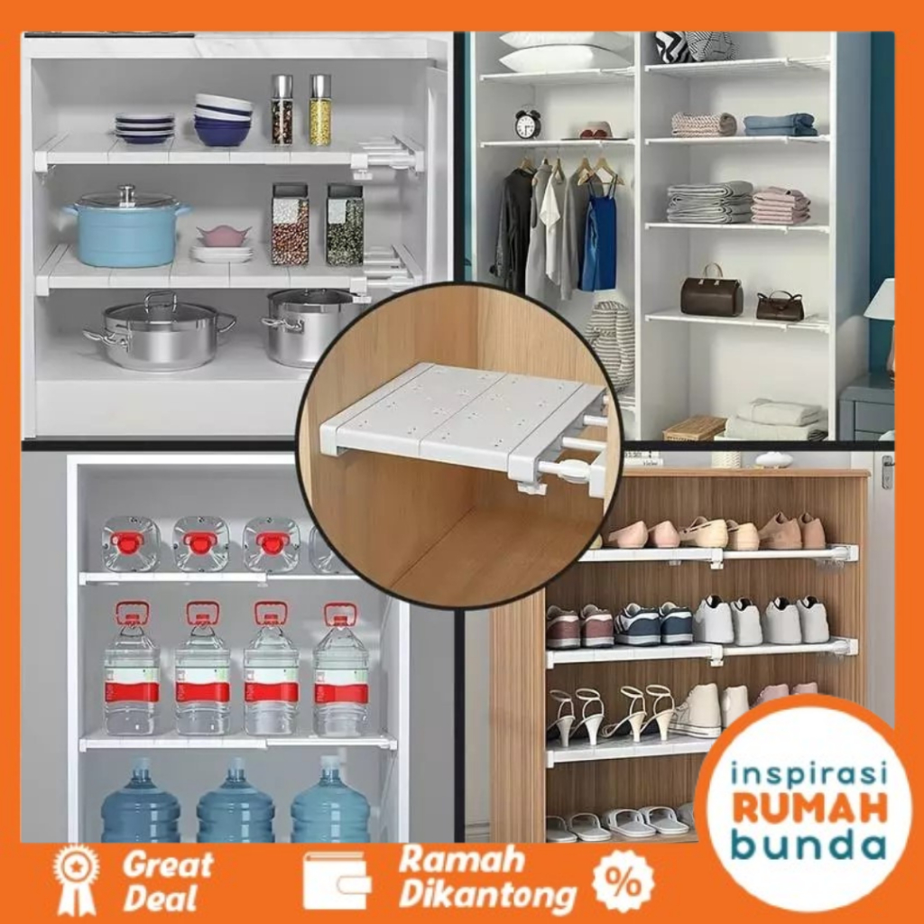 Jual Sekat Lemari Fleksibel Naik Turun Partisi Lemari Portable Plastik ...