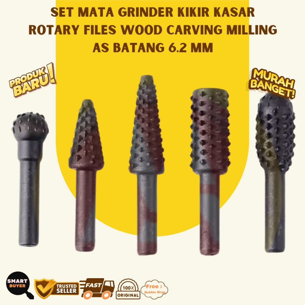 Jual Set Mata Grinder Kikir Kasar Rotary Kayu Woodworking Rotary Files ...