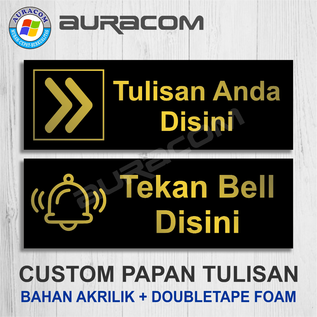 Jual CUSTOM PAPAN NAMA DAN TULISAN SENDIRI PENANDA PETUNJUK RUANGAN ...