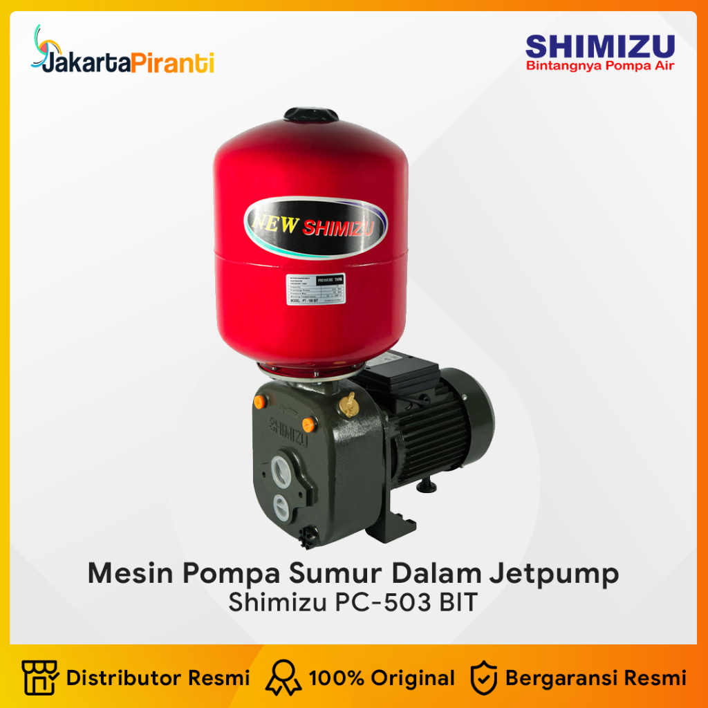 Jual Mesin Pompa Air Sumur Dalam Otomatis Jet Pump 50 meter Jetpump 500 Watt Shimizu PC-503 BIT ...