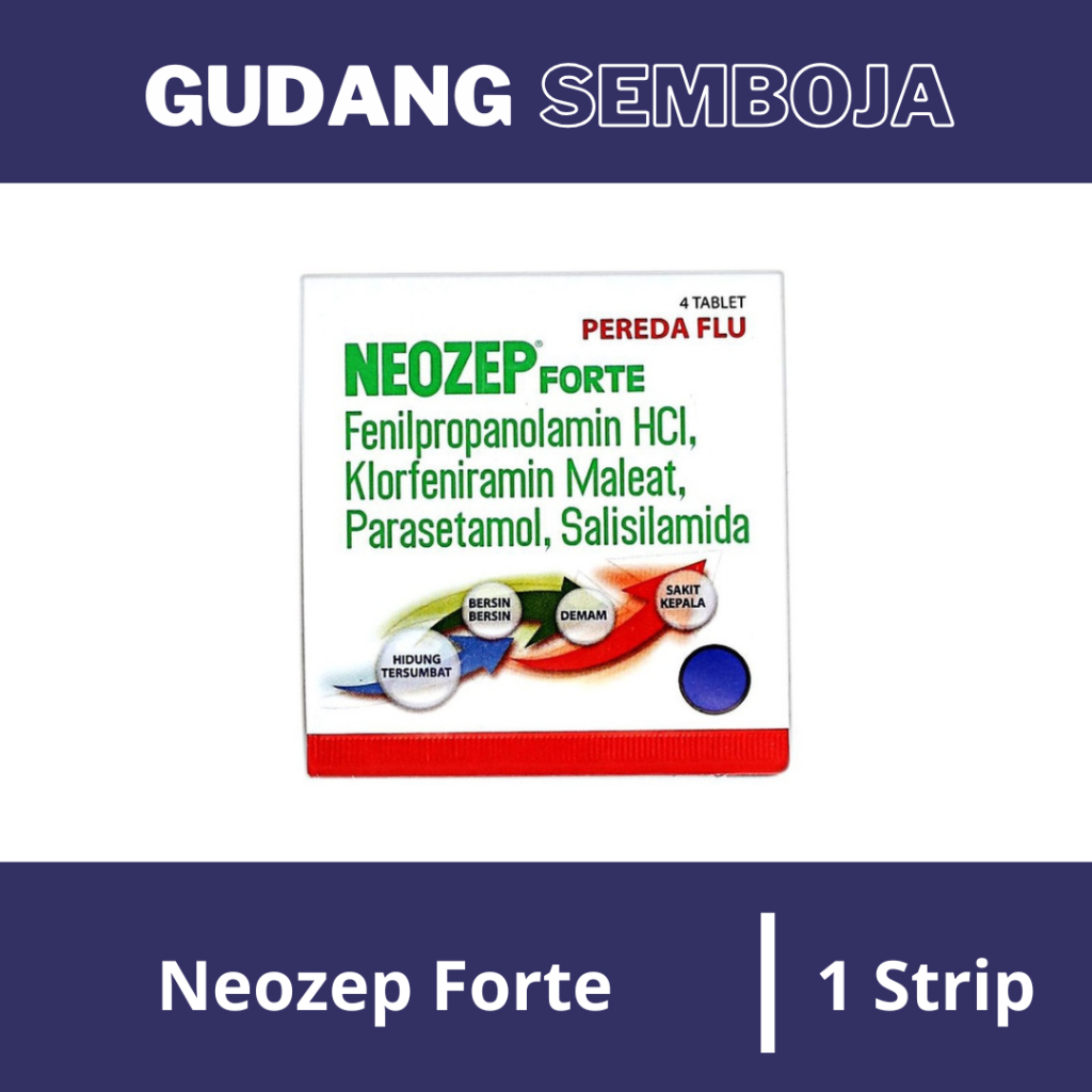Jual Neozep Forte Strip Isi 4 Tablet / Obat Flu Pereda Gejala Flu ...