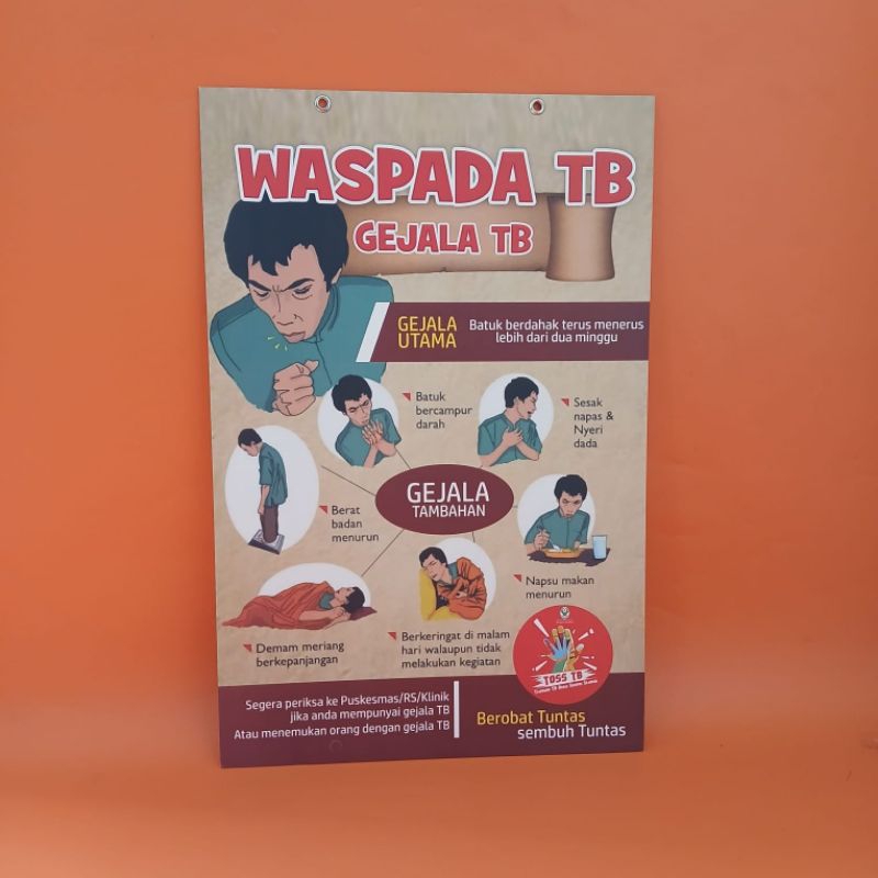 Jual Hard poster gantung A3 waspada gejala tuberkulosis - poster ...