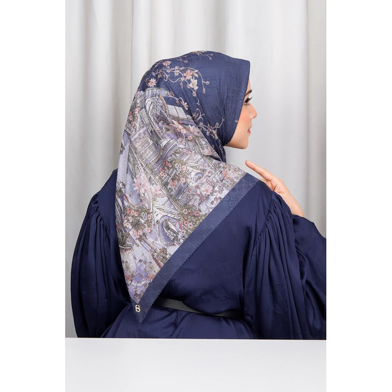 Jual Buttonscarves Dubai 2 Jacquard Voile Square | Shopee Indonesia