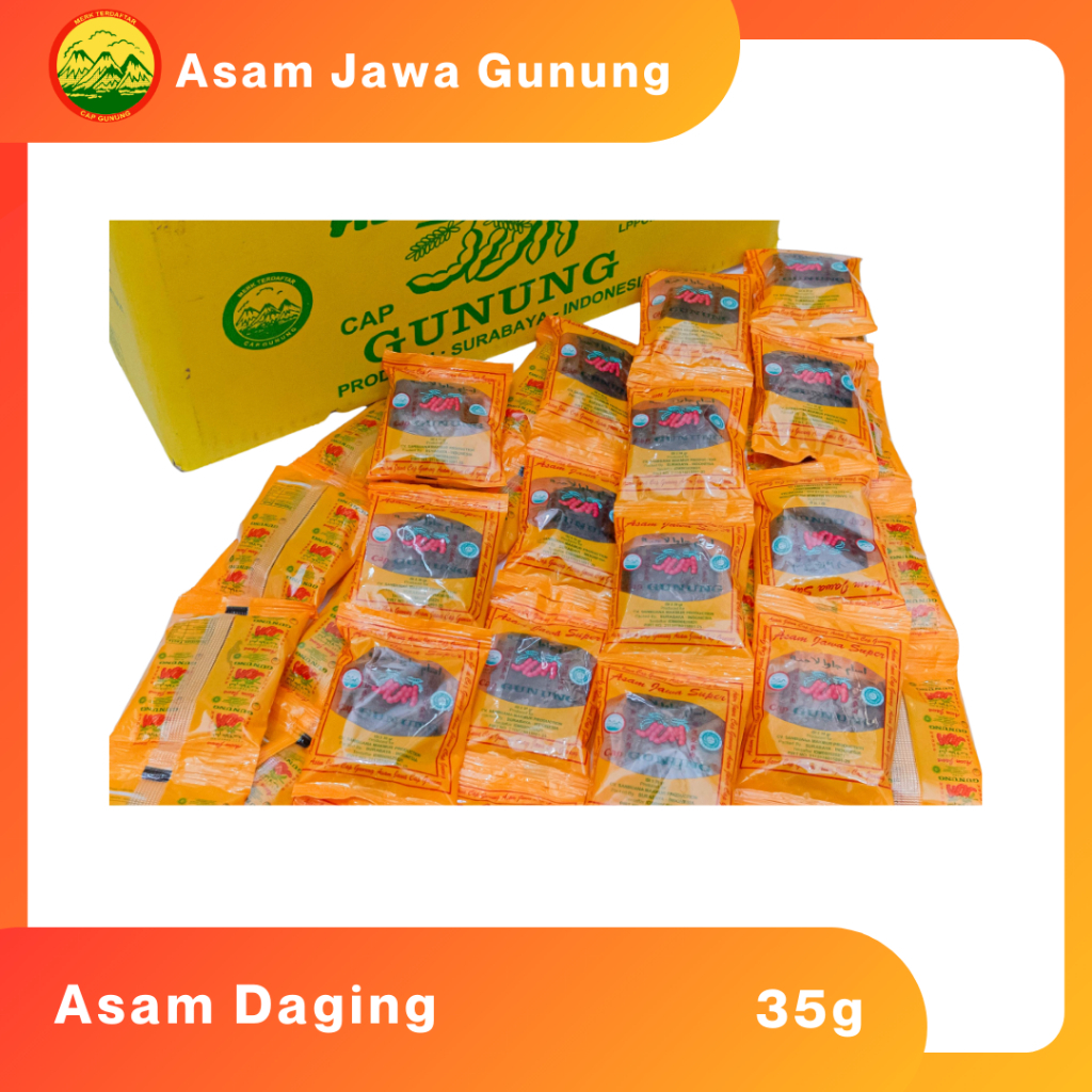 Jual Asam Jawa Tanpa Biji / Asam Daging - Cap Gunung Kemasan 30Gr (Dus ...