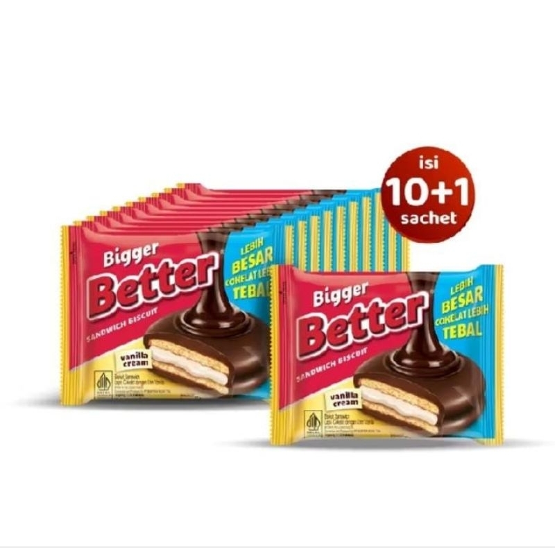 Jual Better Sandwich Biscuit 27 gram 11 sachet | Shopee Indonesia