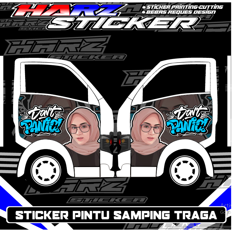 Jual Stiker Pintu Samping Mobil Pick Up Traga-Stiker Do'nt Panic-Stiker ...