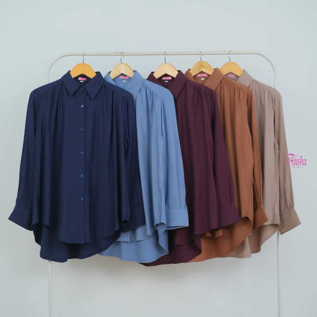 Jual Atasan Rayon Twill Ziuu | Kemeja Polos Rayon Twill | Shopee Indonesia