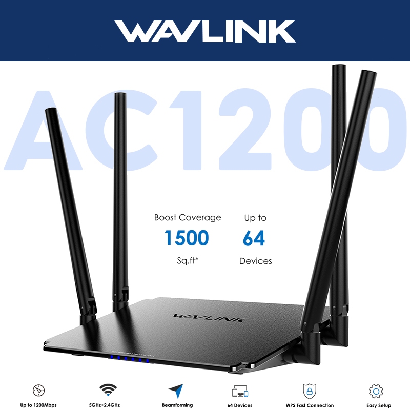 Jual WAVLINK AC1200 Wireless Router Router Dual Band 5GHz + 2.4GHz ...