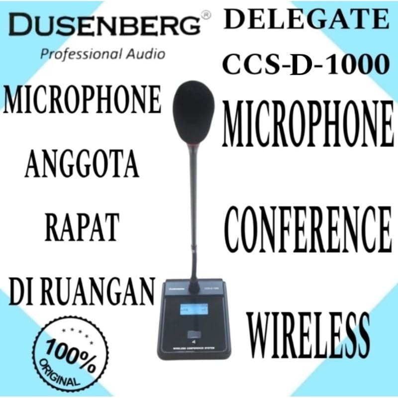 Jual MIC CONFERENCE WIRELESS DUSENBERG DELEGATE CCS-D-1000, MICROPHONE ANGGOTA RAPAT, MEETING ...