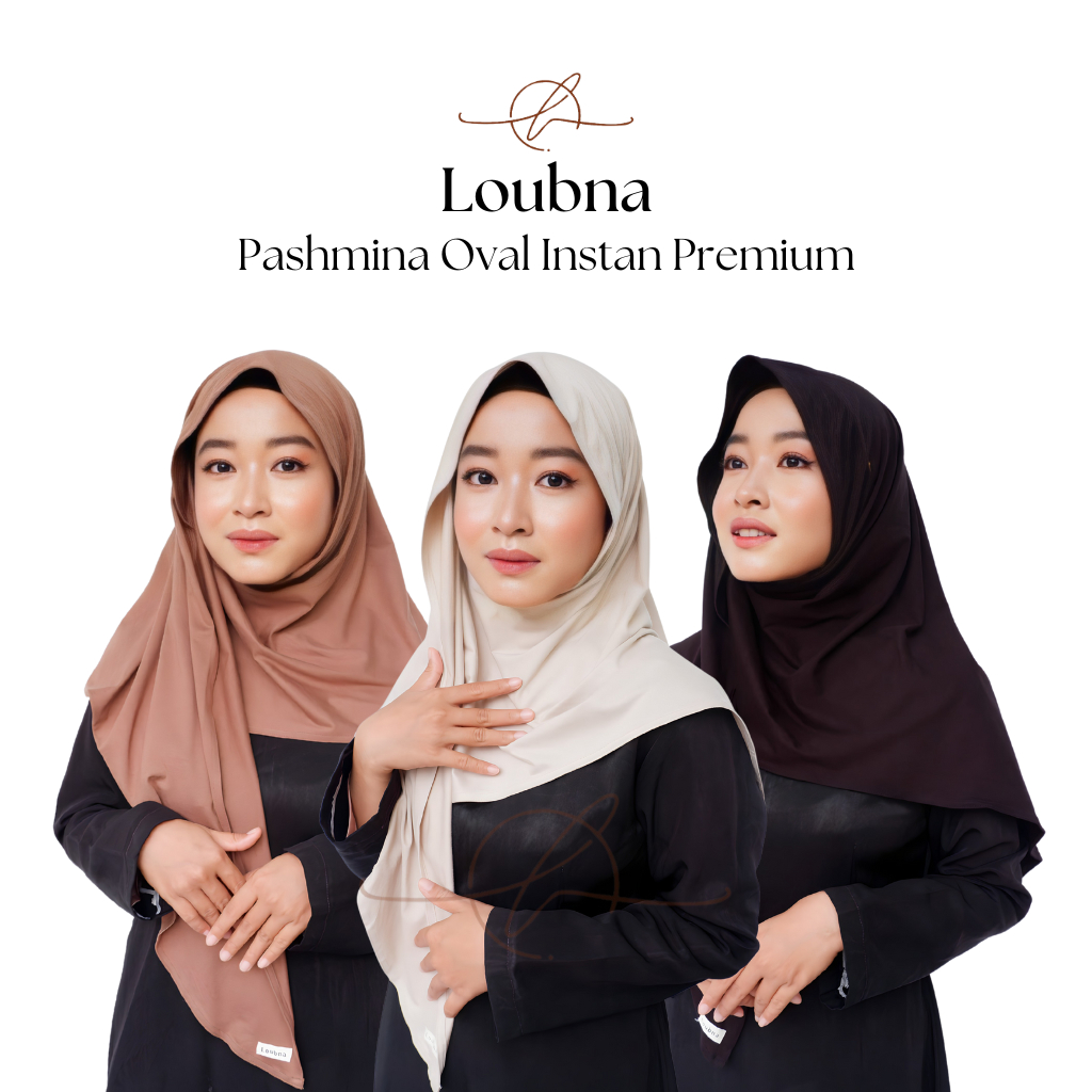 Jual Loubna Hijab Pashmina Oval Instan Non Inner - Hijab Malay Bahan ...