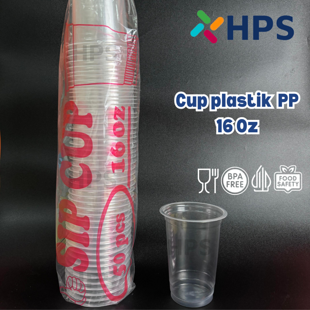 Jual Cup Plastik PP 16 oz Gelas Bening Tebal Gelas Pop Ice Murah Berkualitas | Shopee Indonesia