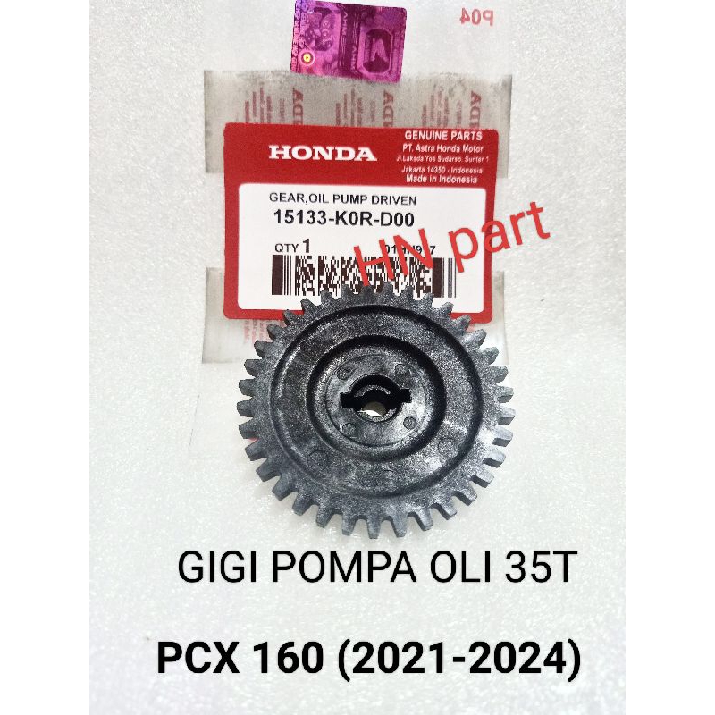 Jual GEAR OIL PUMP DRIVEN KOR GIR GIGI POMPA OLI HONDA PCX 160 2021 2023 2024 ORIGINAL ASLI 35T ...