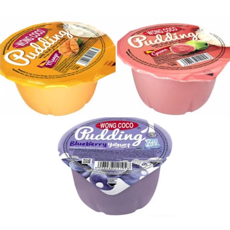 Jual WONG COCO Pudding Mango Guava Blueberry @120gr ORI | Shopee Indonesia