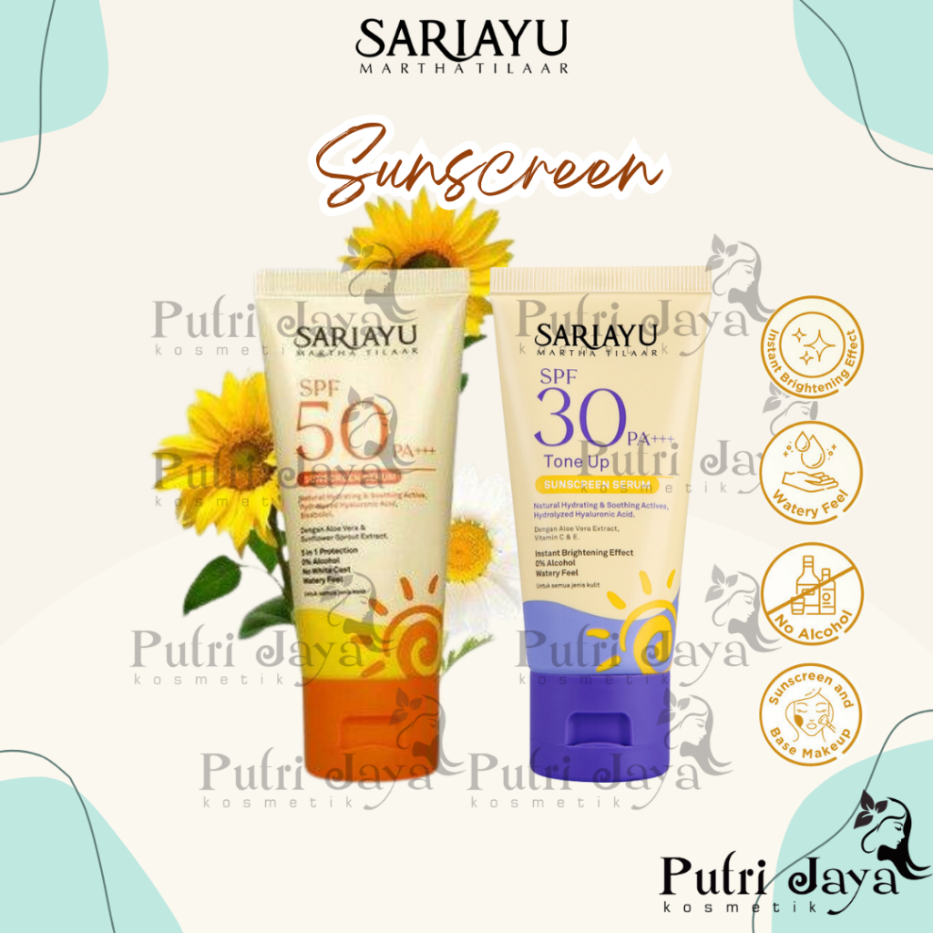 Jual SARIAYU Sunsreen Serum Spf 50 PA+++ 30gr/ Tone Up spf30 PA ...