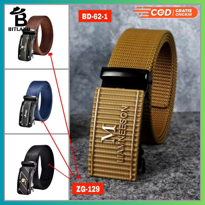 Jual BITLAND Ikat Pinggang Tali Canvas/Sabuk Pria Kepala Metal Model Rell-ZG-129 & BD-62-1 ...