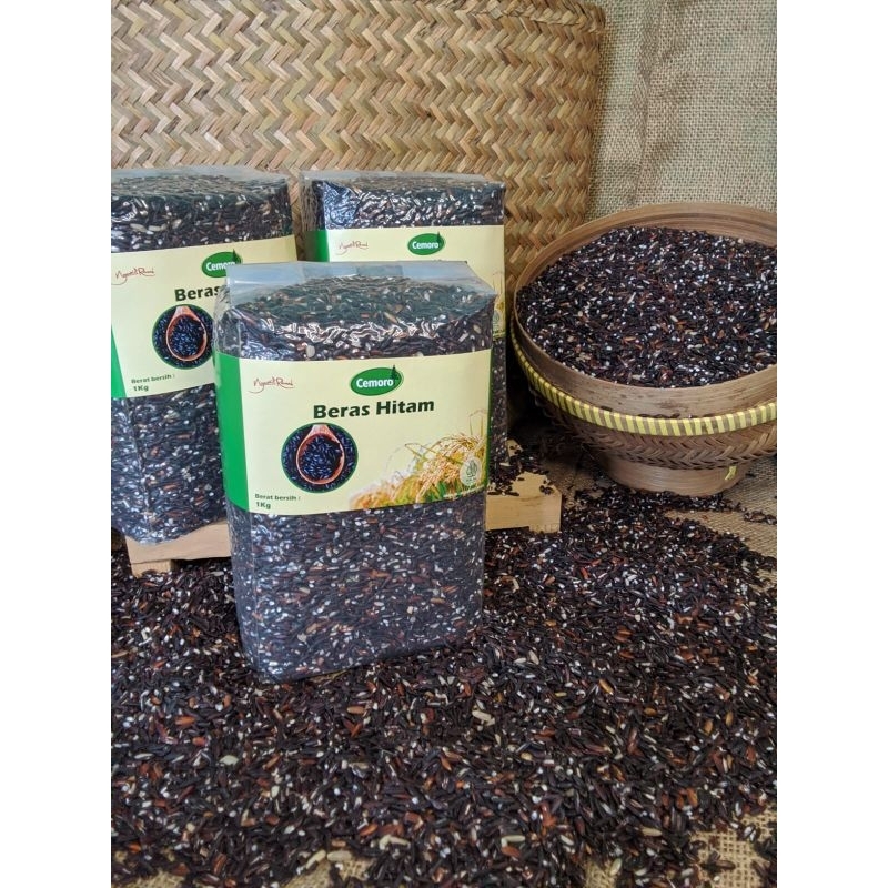 Jual BERAS HITAM SEHAT ASLI NGAWI "CEMORO" - Kemas Vacum 1kg | Shopee ...
