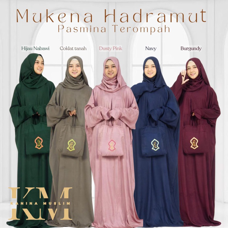 Jual Mukena Terusan Pashmina Bordir Terompah Pasmina Jumbo Hadramaut ...