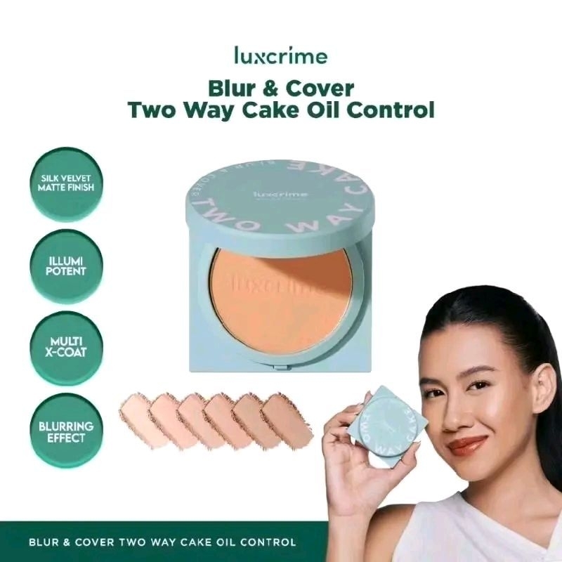 Jual Luxcrime Blur & Cover Two Way Cake mini 4.5gr -Bedak Foundation ...