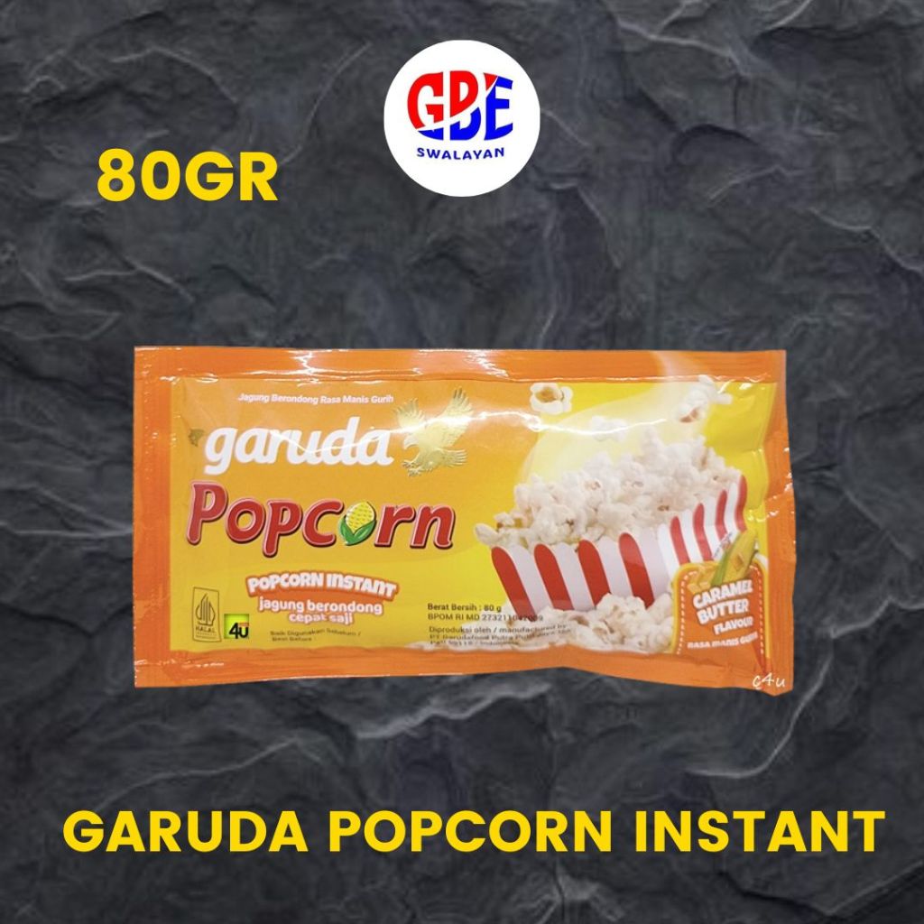 Jual Garuda Popcorn Instant Caramel Butter Flavour 80GR | Shopee Indonesia