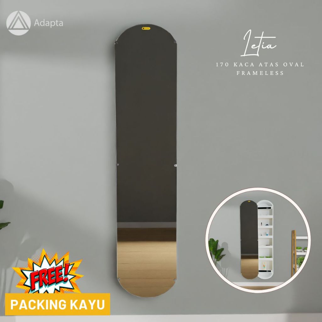 Jual Cermin Full Body Standing Mirror Makeup Gantung Dinding Double ...