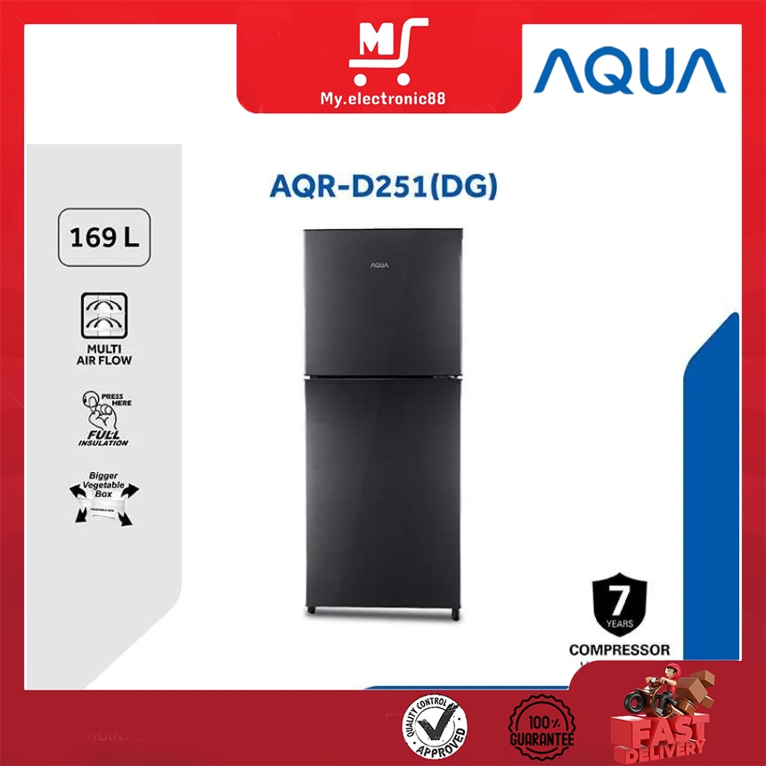 Jual AQUA KULKAS 2 PINTU ( AQR-D251 DG ) | Shopee Indonesia