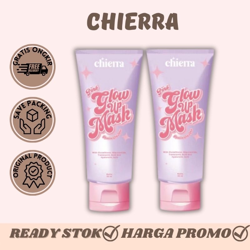Jual PROMO!!! CLAY MASK CHIERRA PINK GLOW UP MASK MASKER PENCERAH VIRAL ...