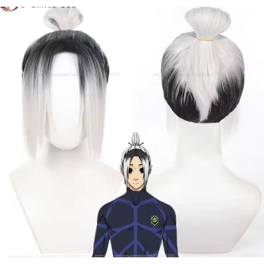 Jual Blue Prison My Teeth Maru Gin COS Wig Dyeing Style Hair Tie Down ...