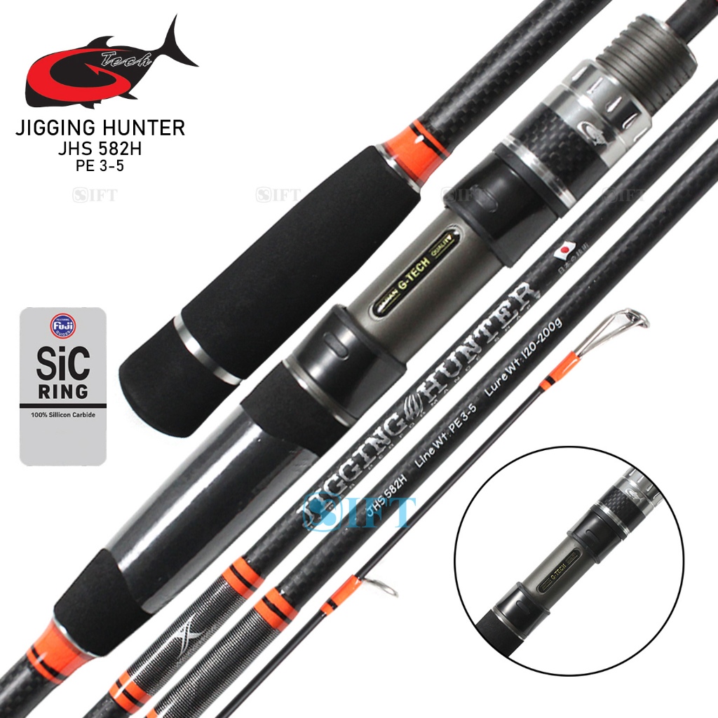 Jual Joran G-TECH JIGGING HUNTER PE 1-5 170 180 185 CM | Fuji Guide ...