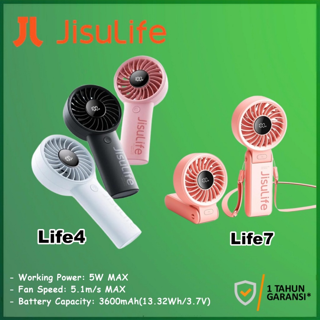 Jual JisuLife Hand Fan Life4 Life7 5s Life 4 7 5s 3600mAh Kipas Angin ...