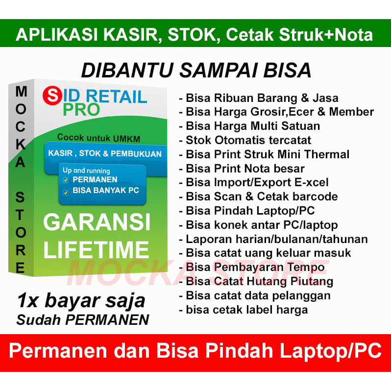 Jual Aplikasi Kasir SID Retail PRO untuk komputer Win Lifetime Permanen ...