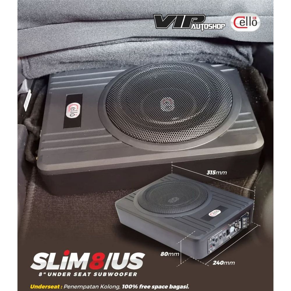 Jual Cello Subwoofer Kolong Active 8 Inch SLIM8US Aktif Power Amplifier ...