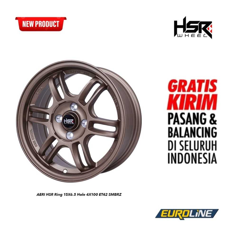 Jual Velg Racing HSR AERI R15X6,5 H4X100 ET42 Free Ongkir | Shopee ...