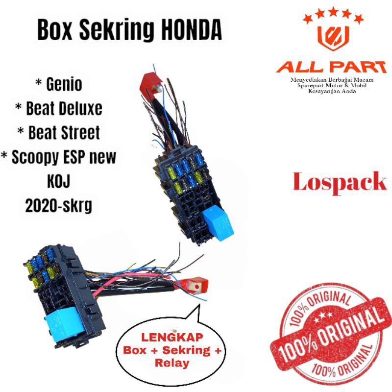 Jual (ORIGINAL) Box sekring pengaman fuse honda Genio beat deluxe ...