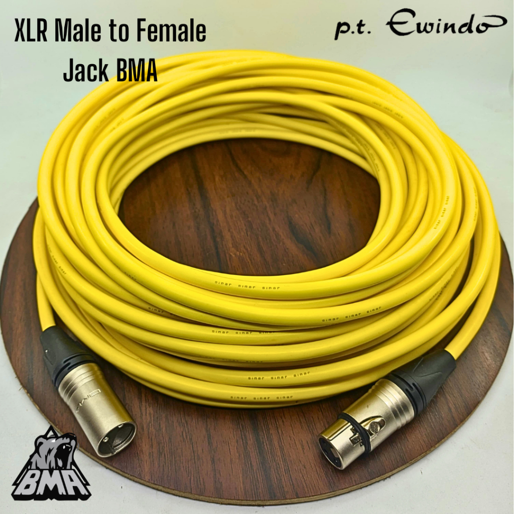 Jual Kabel Audio Mic Microphone - XLR Male to XLR Female 3 Pin Gold ...