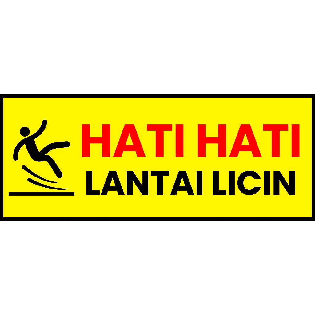 Jual STIKER LABEL TANDA HATI HATI LANTAI LICIN | Shopee Indonesia