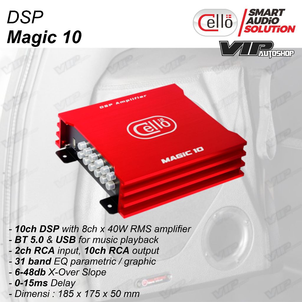 Jual Cello Magic 10 DSP 10 channel digital sound processor built in ...