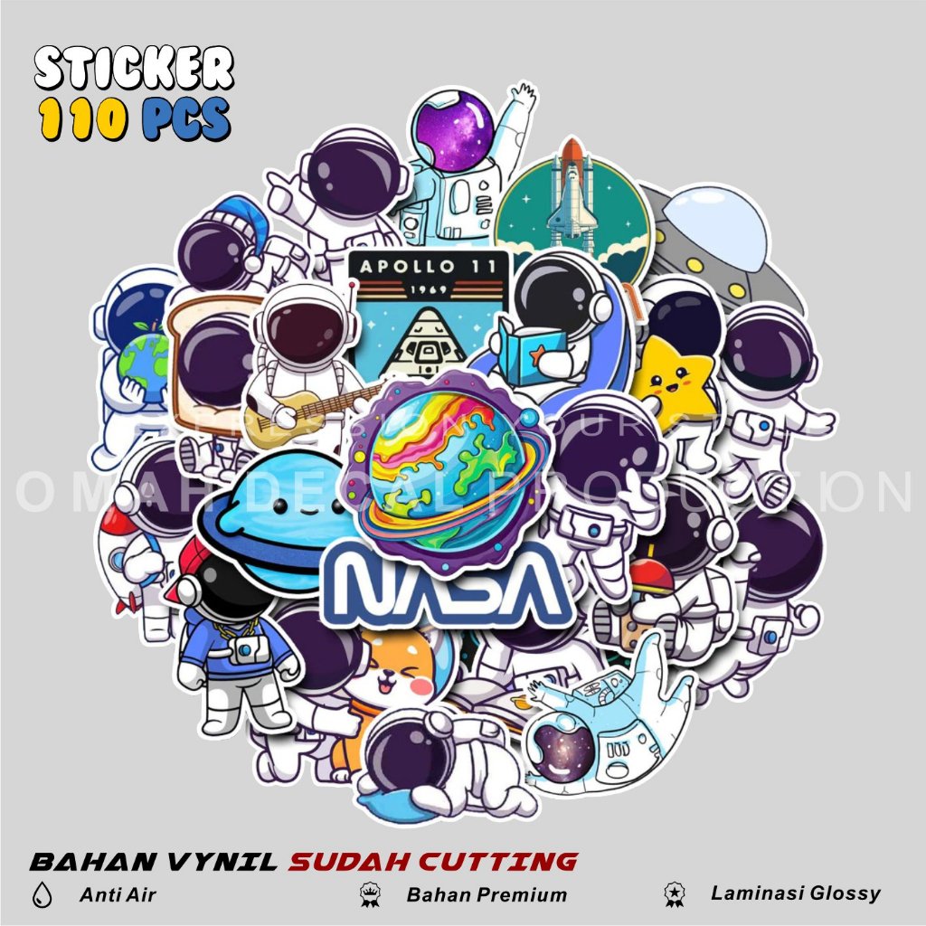 Jual STICKER PACK NASA PLANET ROKET WATERPROOF STIKER AESTHETIC UNTUK ...
