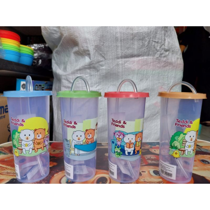 Jual Gelas minum tutup + selang lion star 370ml | Shopee Indonesia