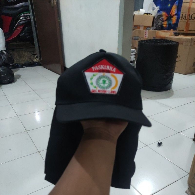 Jual TOPI PASKIBRA LOGO CUSTOM | Shopee Indonesia