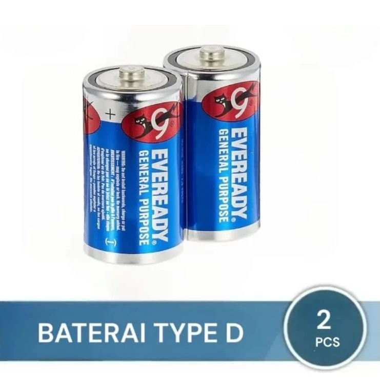Jual (Per Pasang) Baterai EVEREADY Size D Biru SW2 1.5 Volt Battery ...