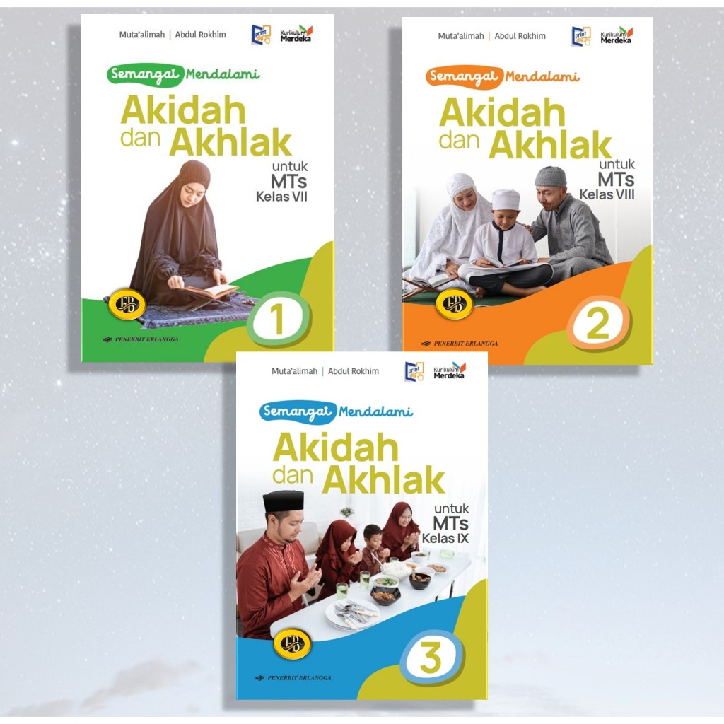 Jual [Penerbit Erlangga] SEMANGAT MENDALAMI AKIDAH & AKHLAK MTS Kelas 7, 8 , & 9 Kurikulum ...