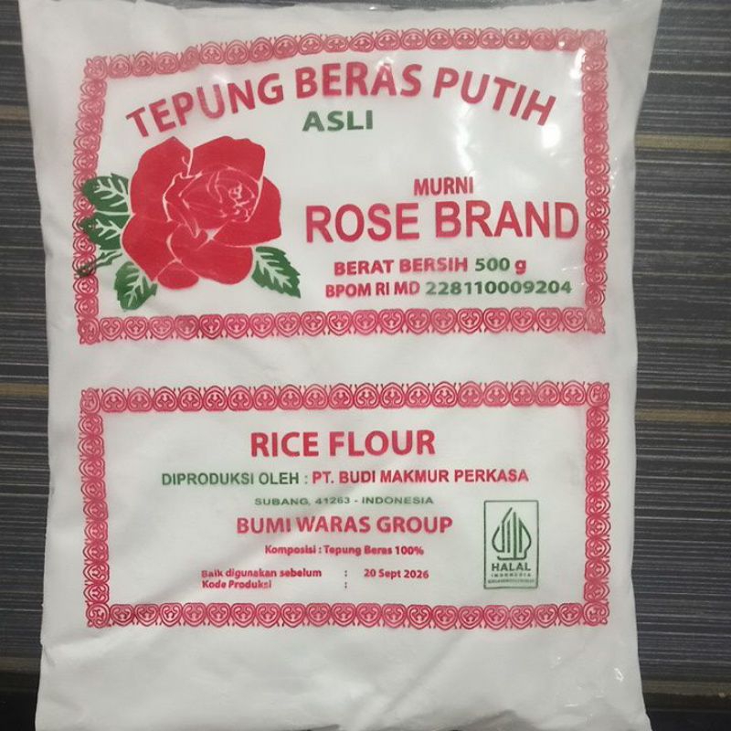 Jual Tepung Beras Putih ROSE BRAND 500g | Shopee Indonesia