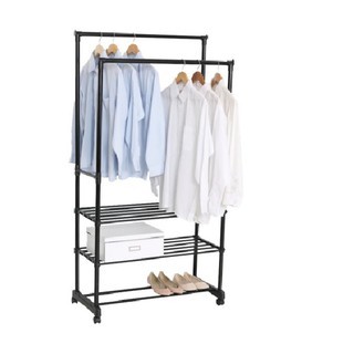 Jual Atria Double Garment Rack With 3 Layers | Shopee Indonesia