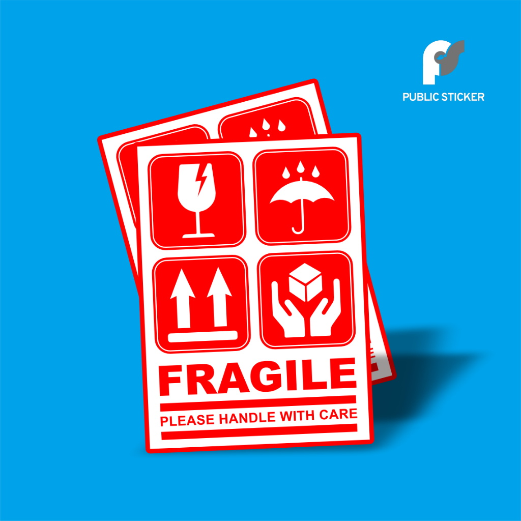 Jual STIKER FRAGILE Ukuran 3x4cm (100 PCS) | Shopee Indonesia