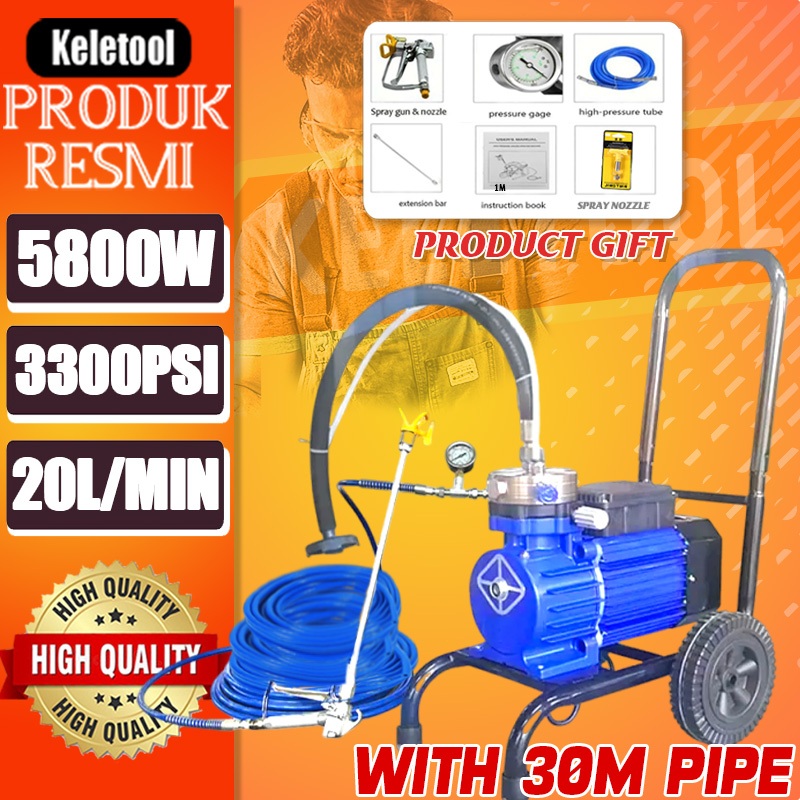 Jual Penyemprot Cat Tanpa Udara 3300PSI 5800W Mesin Penyemprot Tanpa ...