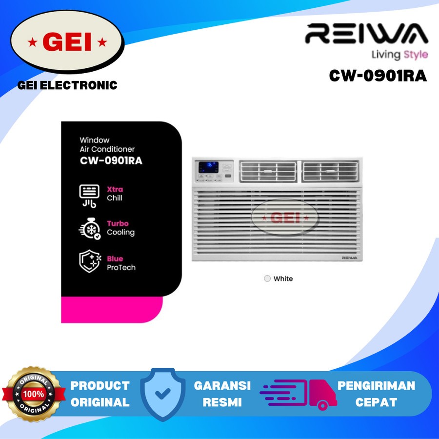 Jual REIWA AC 1 PK CW-0901 RA 1 PK STANDARD LOW WATT AC WINDOW REIWA ...