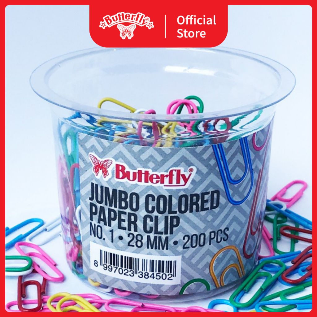 Jual Butterfly Paper Clip / Klip / Penjepit Kertas No. 1 (isi 360 pcs ...
