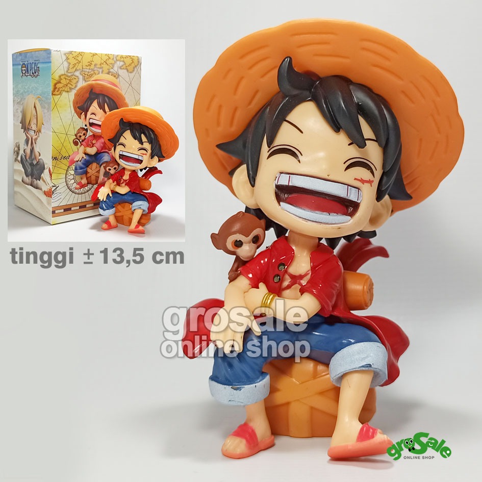 Jual Monkey Luffy Figure One Piece Karakter Kapten Raja Bajak Laut Topi ...