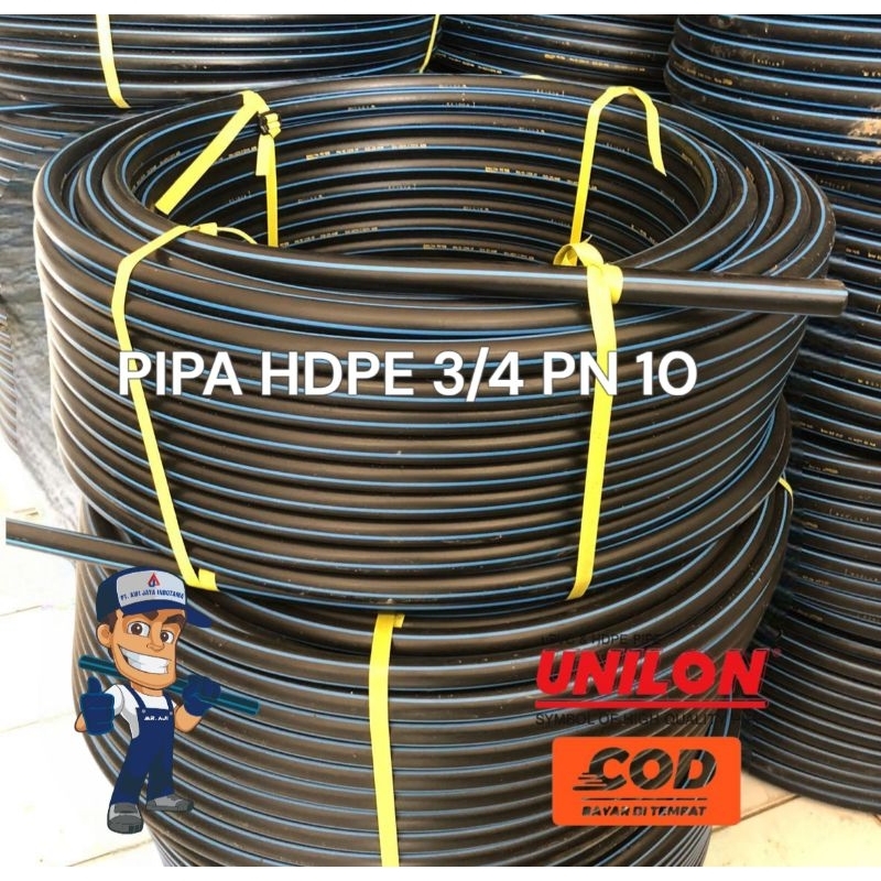 Jual SELANG PIPA HDPE 3/4 inch 25mm PER 100 METER PN 10 | Shopee Indonesia