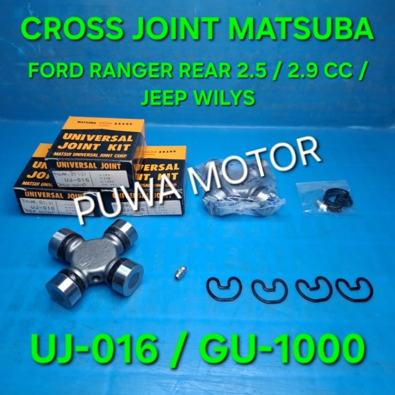 Jual CROSS JOINT KOPEL FORD RANGER REAR 2.500CC / 2.900CC JEEP WILYS UJ 016 / GU 1000 MATSUBA ...